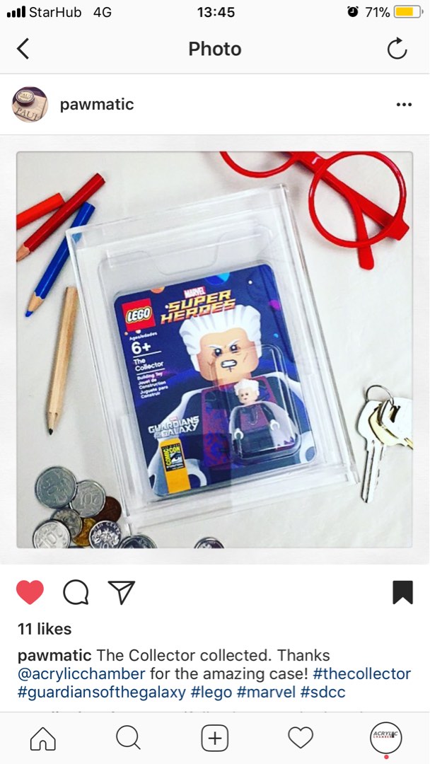 SDCC Lego Mini figures Acrylic case 99% UV protected, Hobbies & Toys ...