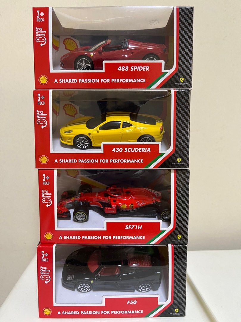 Shell Ferrari Burago, Hobbies & Toys, Toys & Games on Carousell