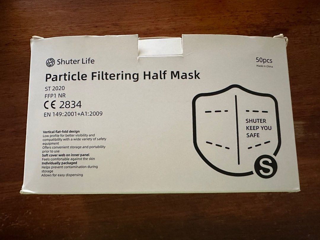 Shuter Life Particle Filtering Half Mask, Health & Nutrition, Face ...