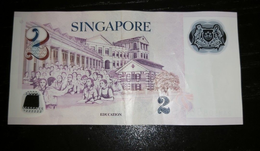 Singapore two ringgit polymer series minor error ink, Hobbies & Toys ...