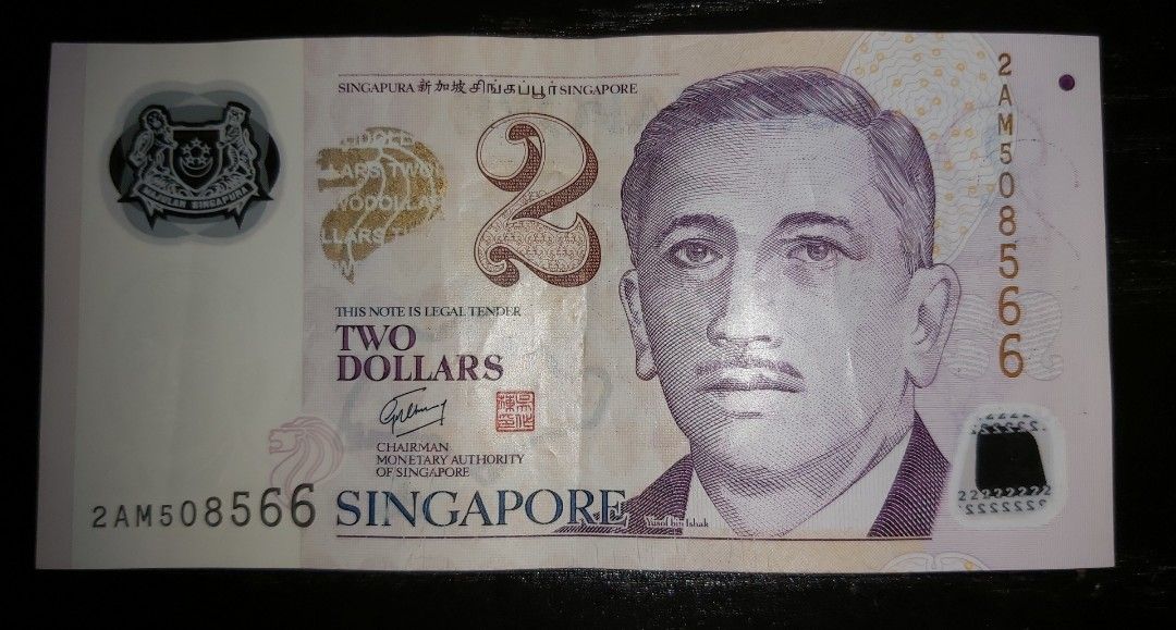 Singapore two ringgit polymer series minor error ink, Hobbies & Toys ...