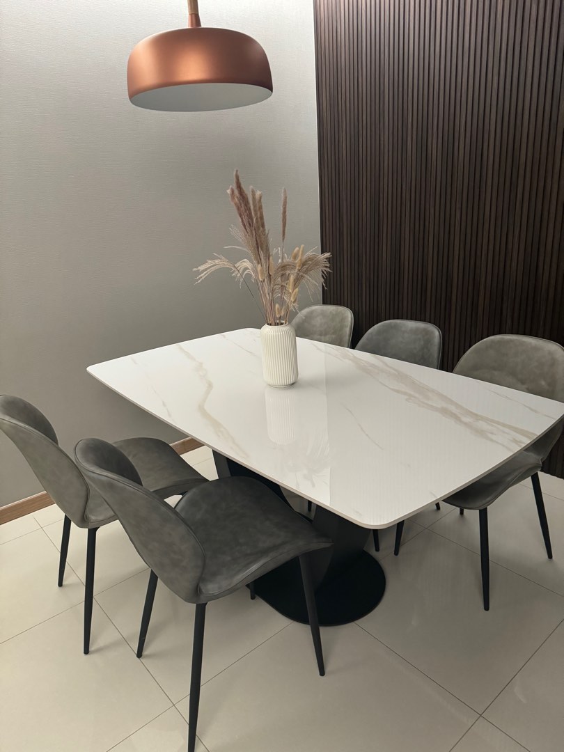 Sintered stone dining table, Furniture & Home Living, Furniture, Tables ...