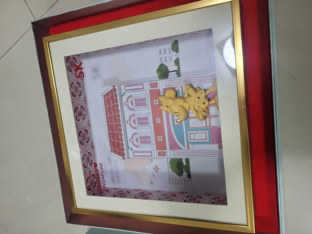 999 SK Gold plated displays set mickey mouse with short house and FU ...