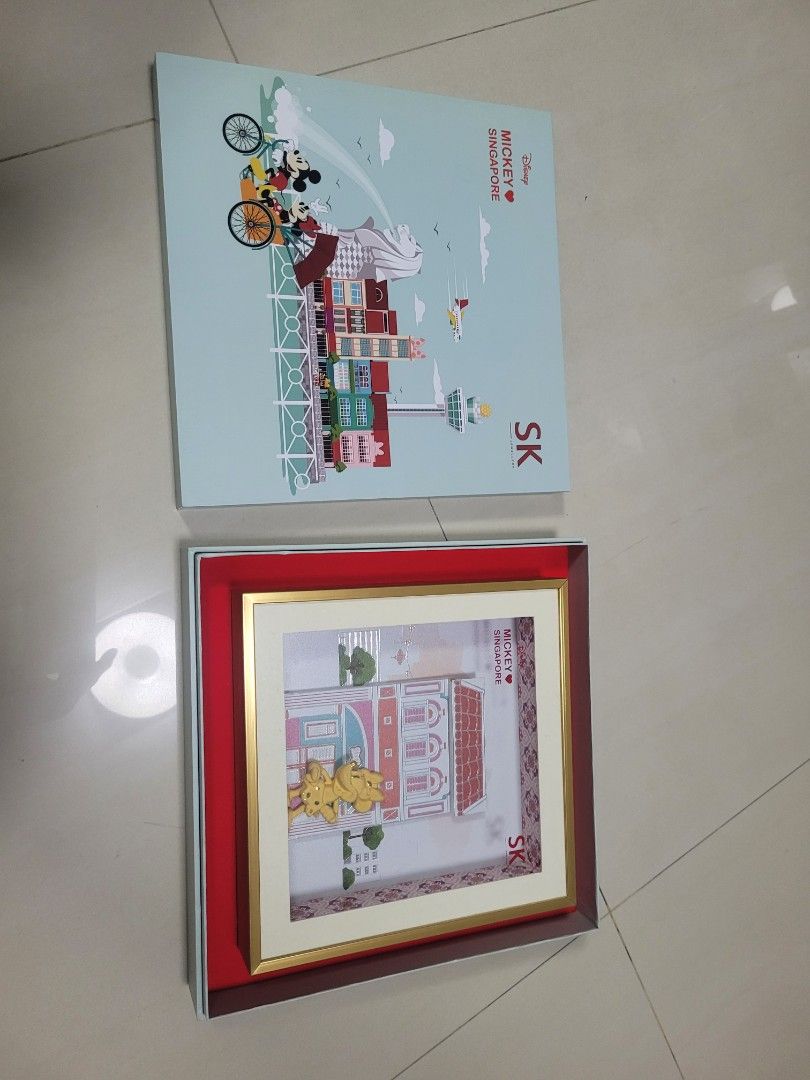 999 SK Gold plated displays set mickey mouse with short house and FU ...