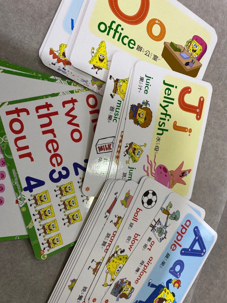 SpongeBob Alphabet Cards, Hobbies & Toys, Stationery & Craft ...
