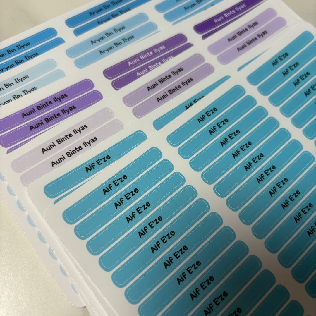 Stationery Sticker Name Label, Hobbies & Toys, Stationery & Craft, Art ...