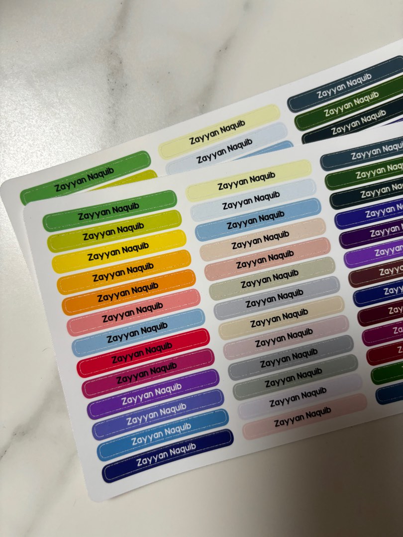 Stationery Sticker Name Label, Hobbies & Toys, Stationery & Craft, Art ...