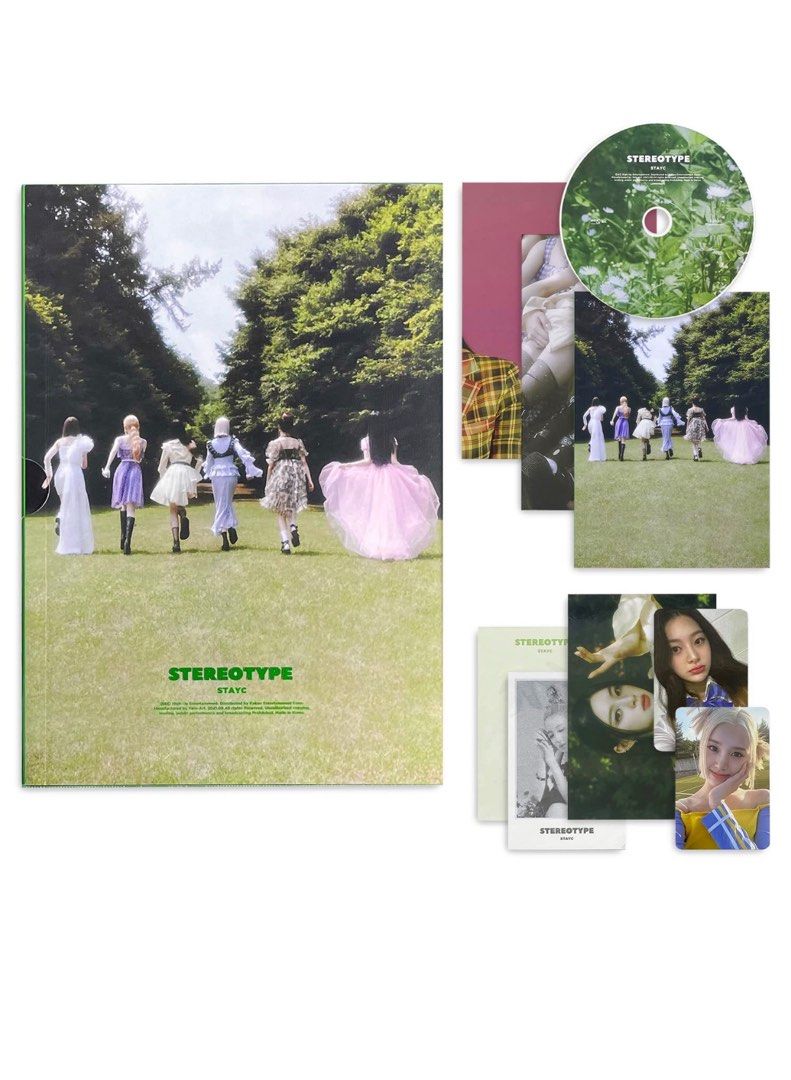 STAYC - SIGNED 1st Mini Album [STEREOTYPE] (TYPE B Ver.) Photo Book + Holder + CD + Folding ...