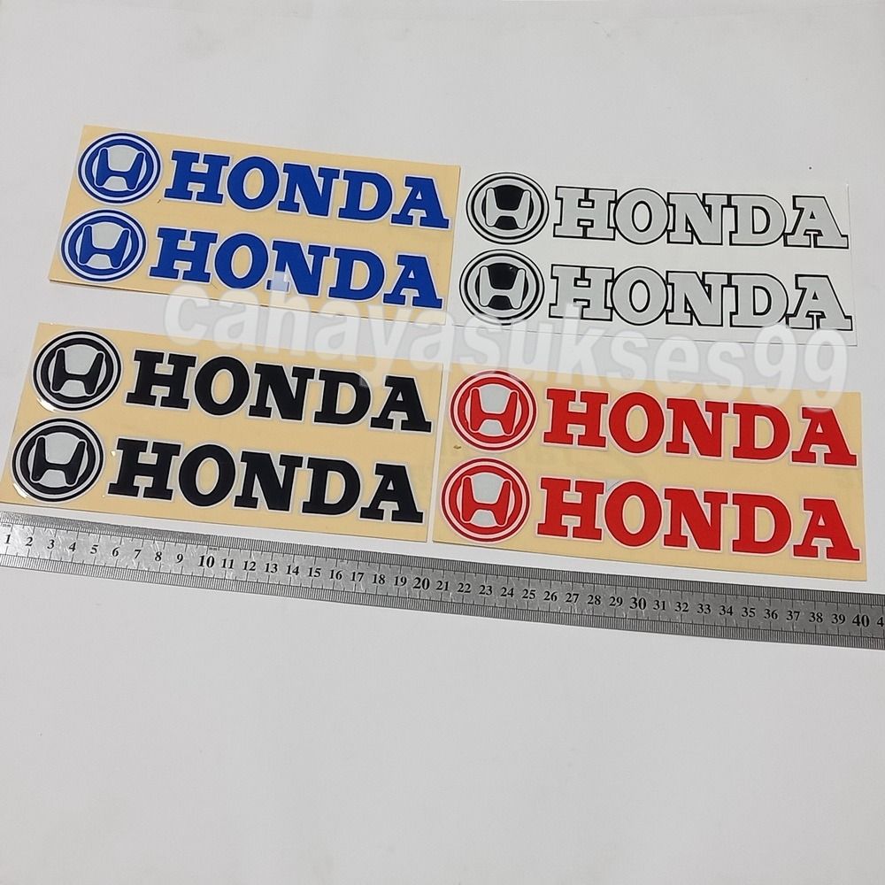 Sticker Logo Honda 20cm x 4,5cm Stiker tangki Motor Sticker Box Motor ...