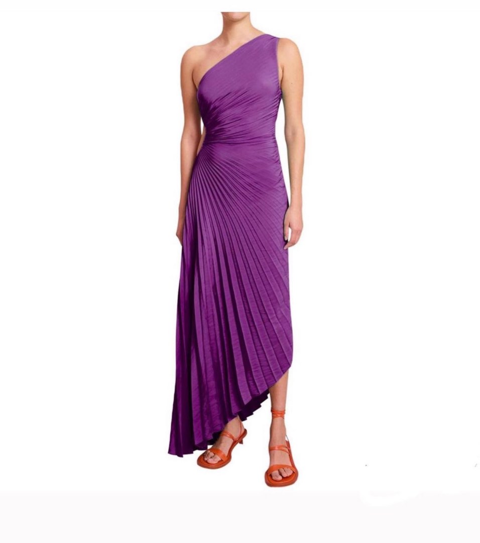 Stunning Purple Asymmetrical Gown, Women's Fashion, Dresses & Sets ...