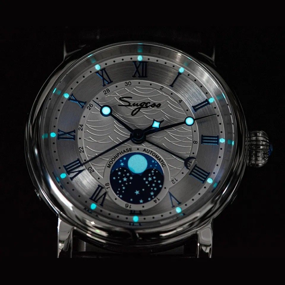 Sugess moonphase automatic watch, Men's Fashion, Watches & Accessories ...