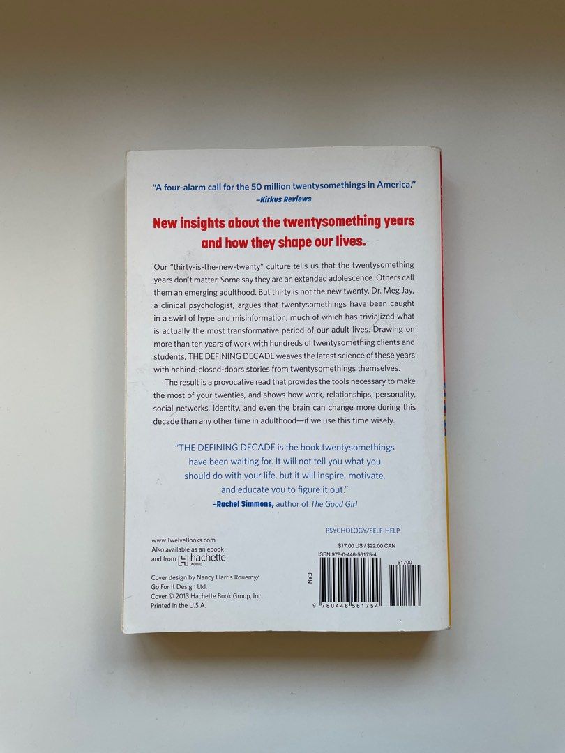 The Defining Decade by Meg Jay, Hobbies & Toys, Books & Magazines ...