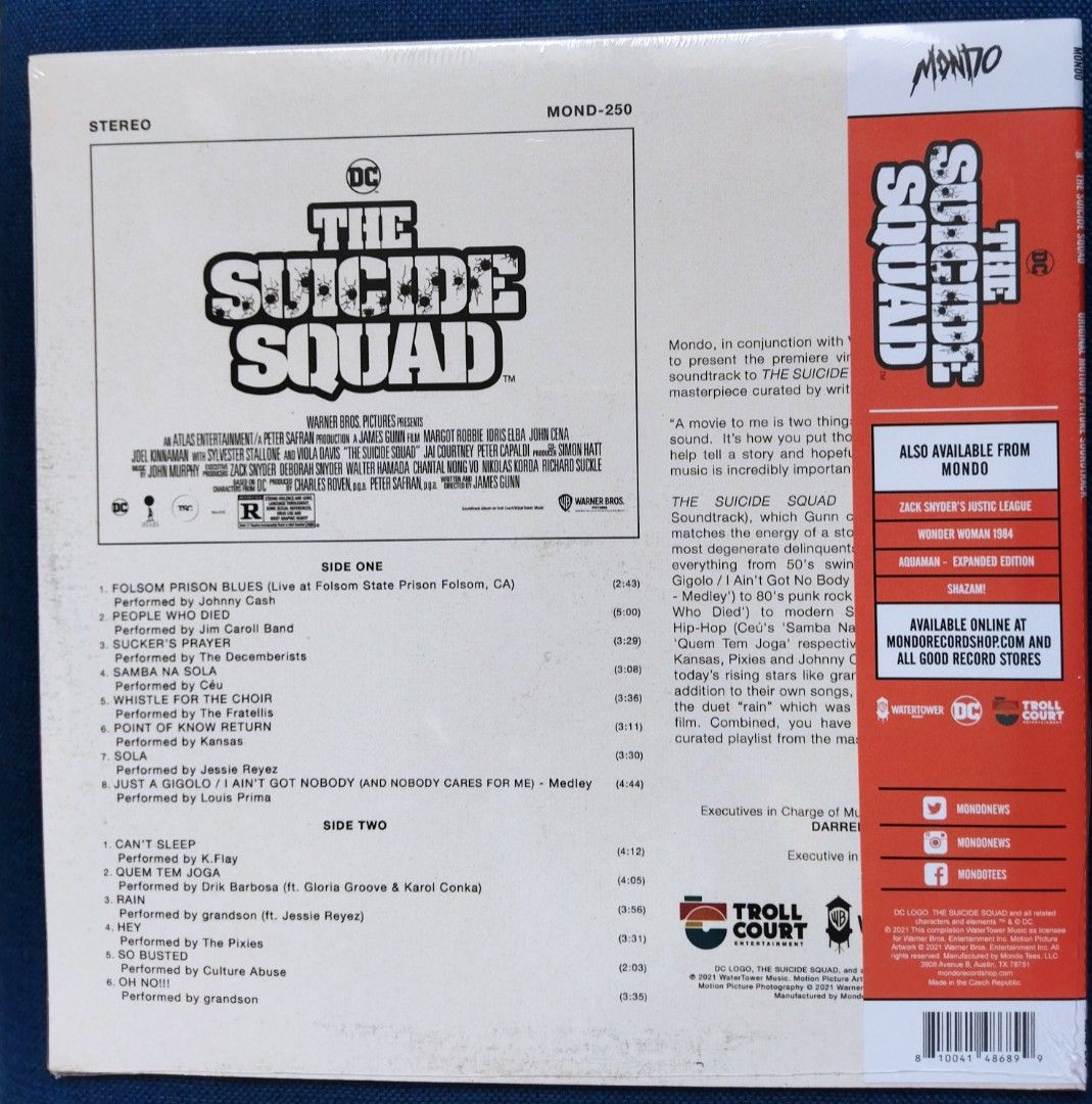 The Suicide Squad OST coloured vinyl LP, Hobbies & Toys, Music & Media, Vinyls on Carousell
