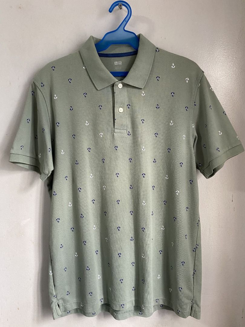 Uniqlo Light Green Polo Shirt L, Men's Fashion, Tops & Sets, Tshirts ...