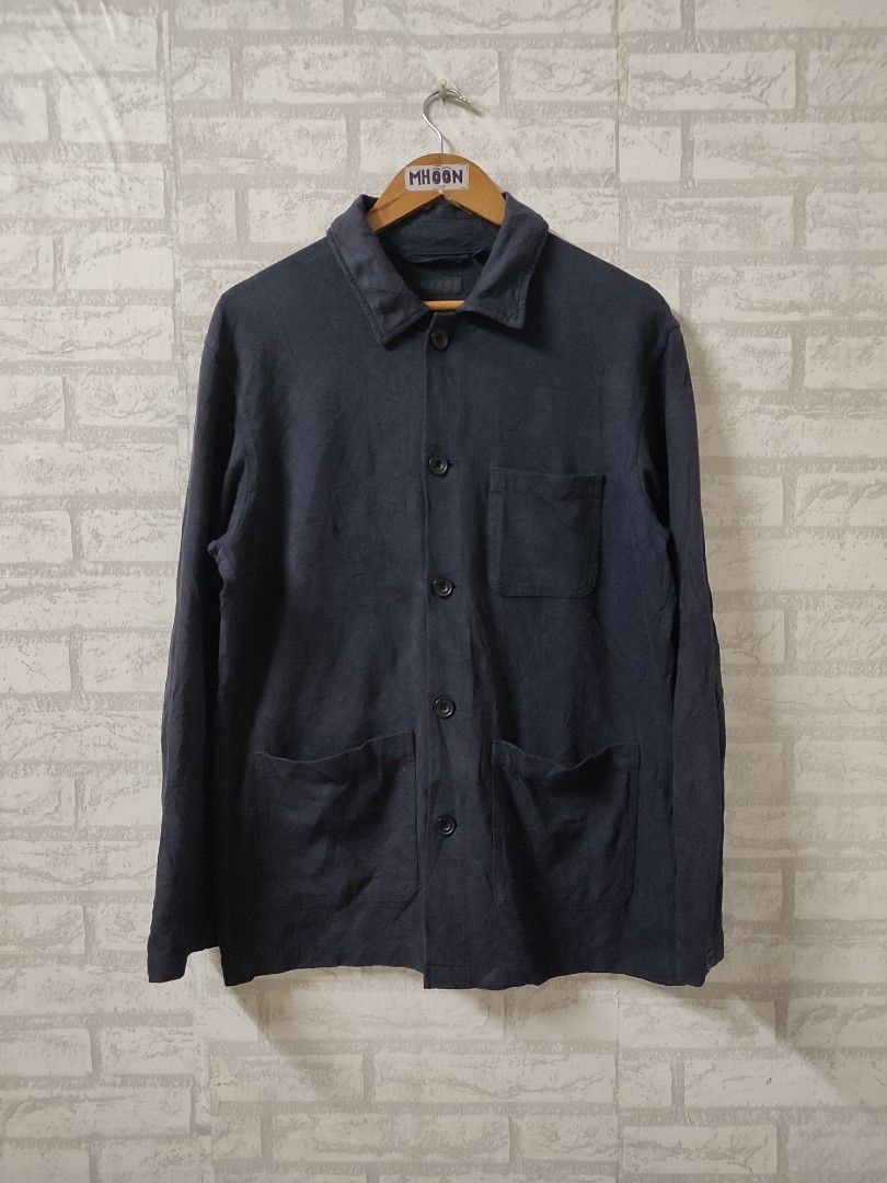 UNIQLO WASHED JERSEY WORK JACKET, Men's Fashion, Coats, Jackets and ...