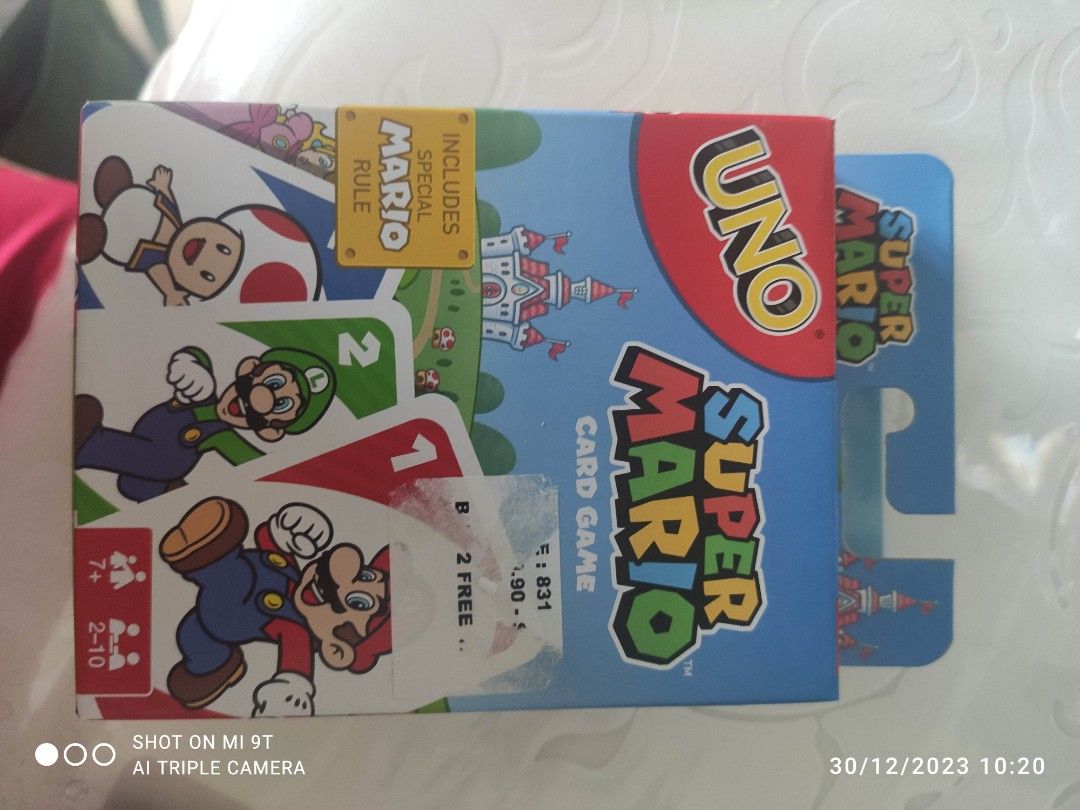 Uno Super Mario Card Game, Hobbies & Toys, Toys & Games on Carousell