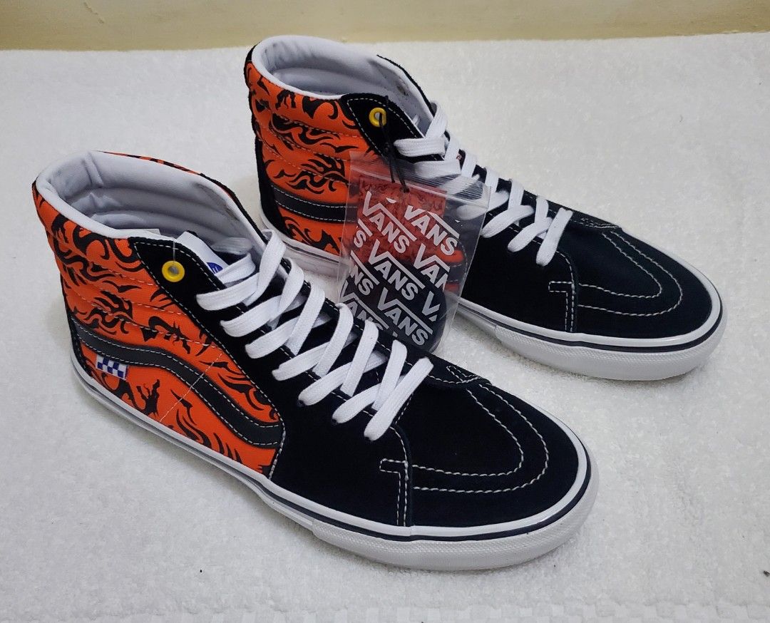 Vans Skate Sk8 Hi Dragon Flame, Men's Fashion, Footwear, Sneakers on ...