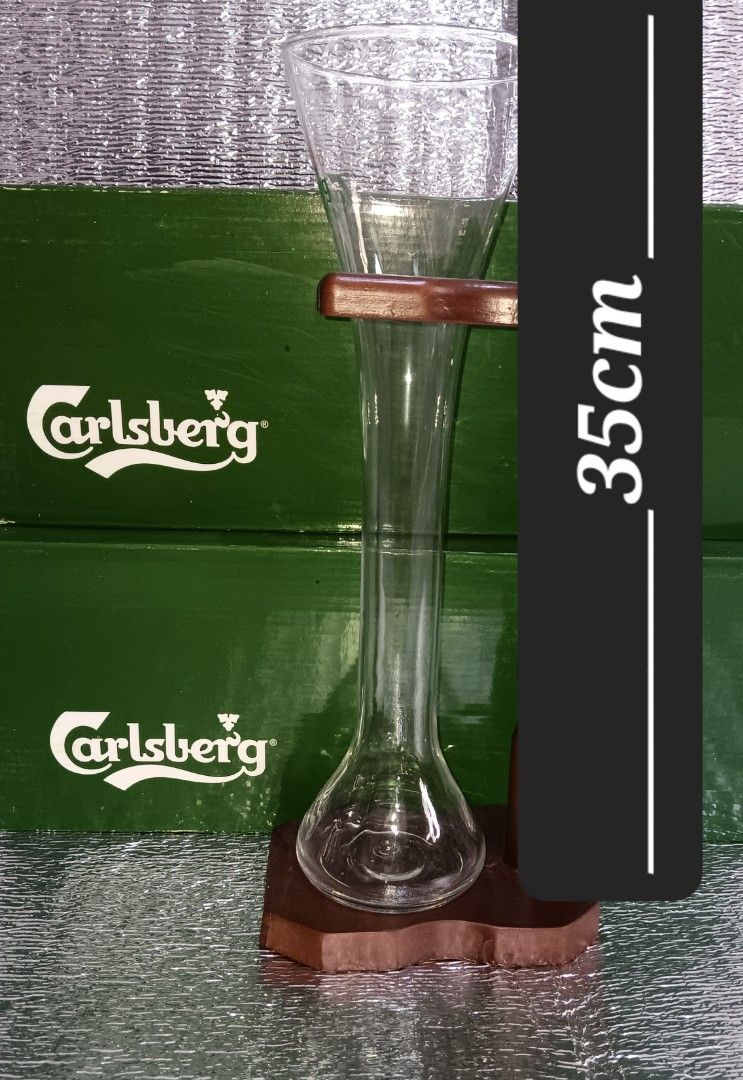 Vintage Beer Glass Flute with Stand, Food & Drinks, Other Food & Drinks ...