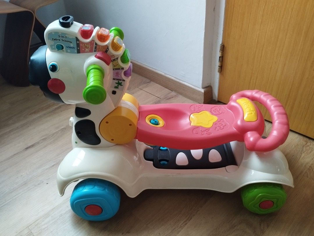 Vtech 3in1 zebra scooter, Babies & Kids, Infant Playtime on Carousell