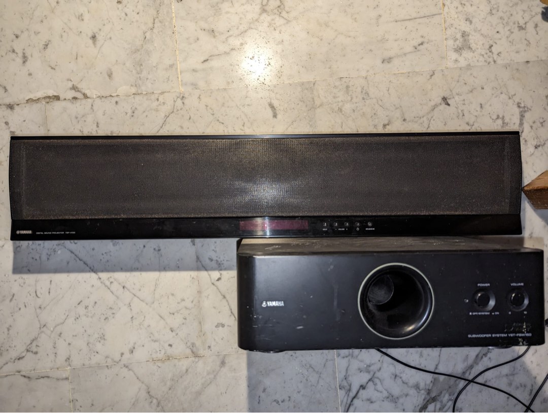Yamaha sound bar digital sound projector YSP-4100 and Yamaha subwoofer system yst-fsw150, Audio ...