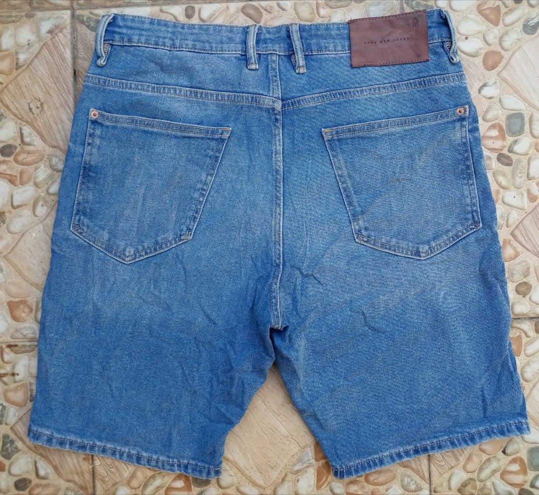 ZARA MAN DENIM JORTS, Men's Fashion, Bottoms, Shorts on Carousell