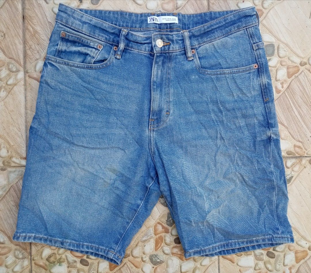 ZARA MAN DENIM JORTS, Men's Fashion, Bottoms, Shorts on Carousell