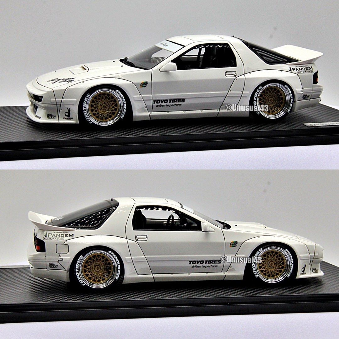 1/18 Ignition Model PANDEM RX-7 (FC3S) White, Hobbies & Toys, Toys & Games on Carousell