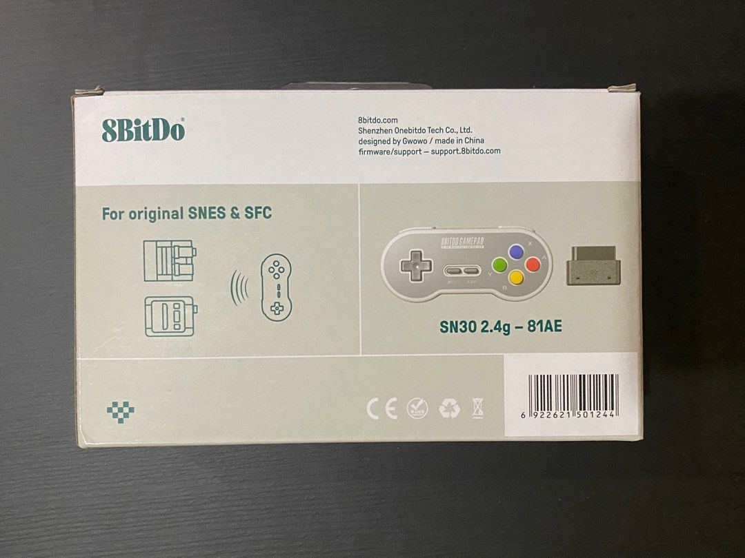 8BitDo SN30 2.4g Wireless Gamepad + Receiver for Family Computer, Video ...