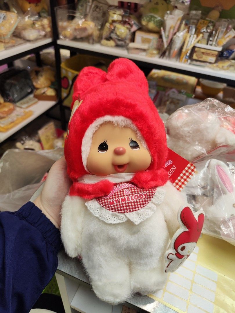 全新正版 Monchichi monchhichi Chimutan x my Melody hello kitty M size 第二代 ...
