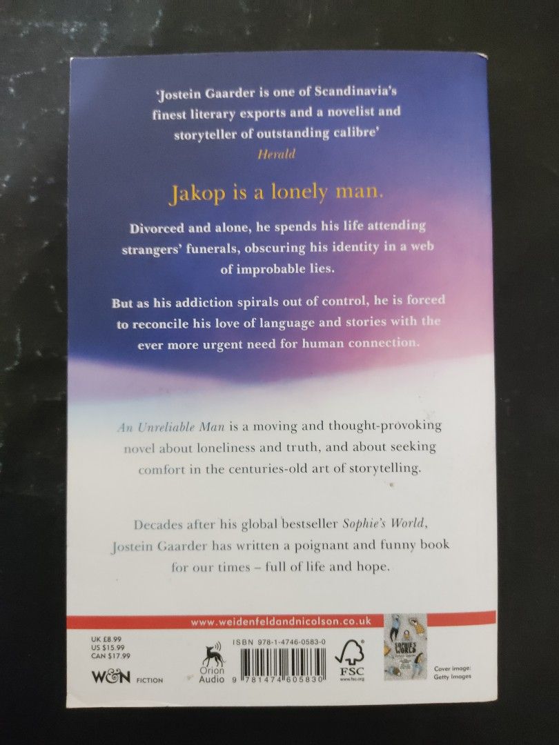 An Unreliable Man by Jostein Gaarder, Hobbies & Toys, Books & Magazines ...