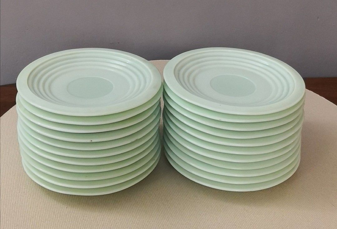 Antique France jadeite cake plate 22, Furniture & Home Living ...