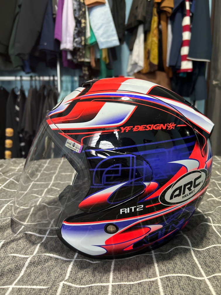 Arc helmet, Motorcycles, Motorcycle Apparel on Carousell