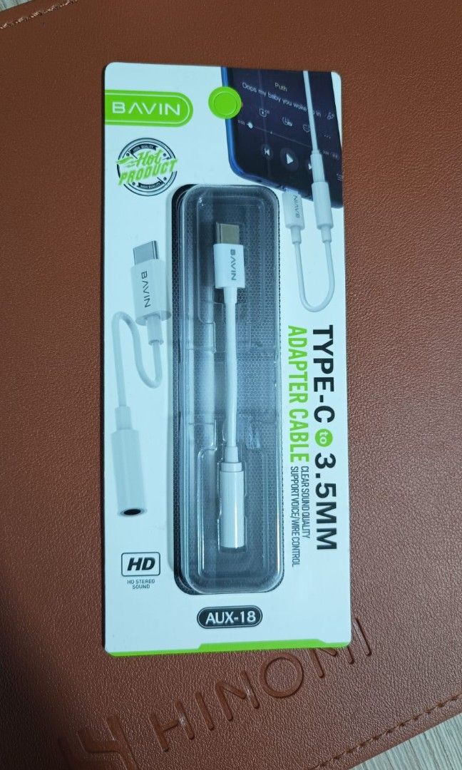 Bavin type-c to 3.5mm adaptor cable, Audio, Other Audio Equipment on ...