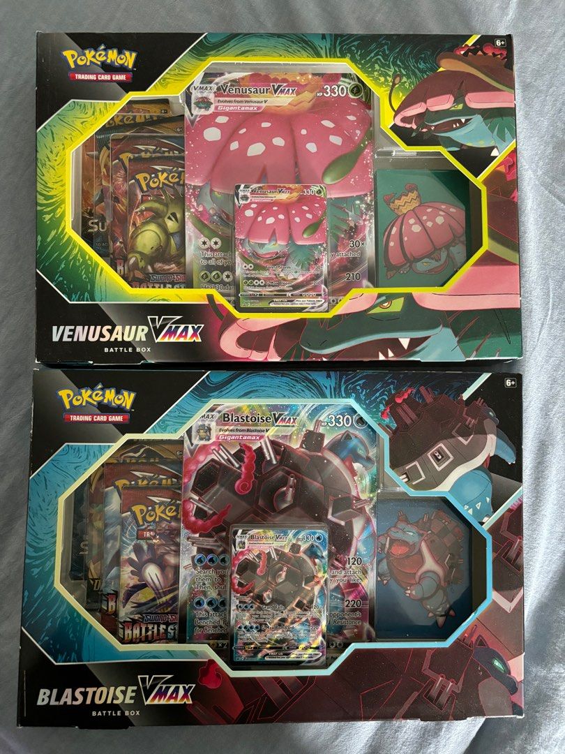 Blastoise and Venusaur vmax box pokemon cards, Hobbies & Toys, Toys ...