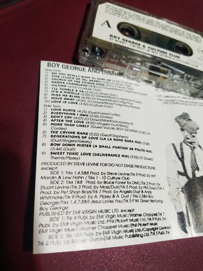BOY GEORGE "At Worst-The Best of B.G. & Culture Club"/audio cassette ...