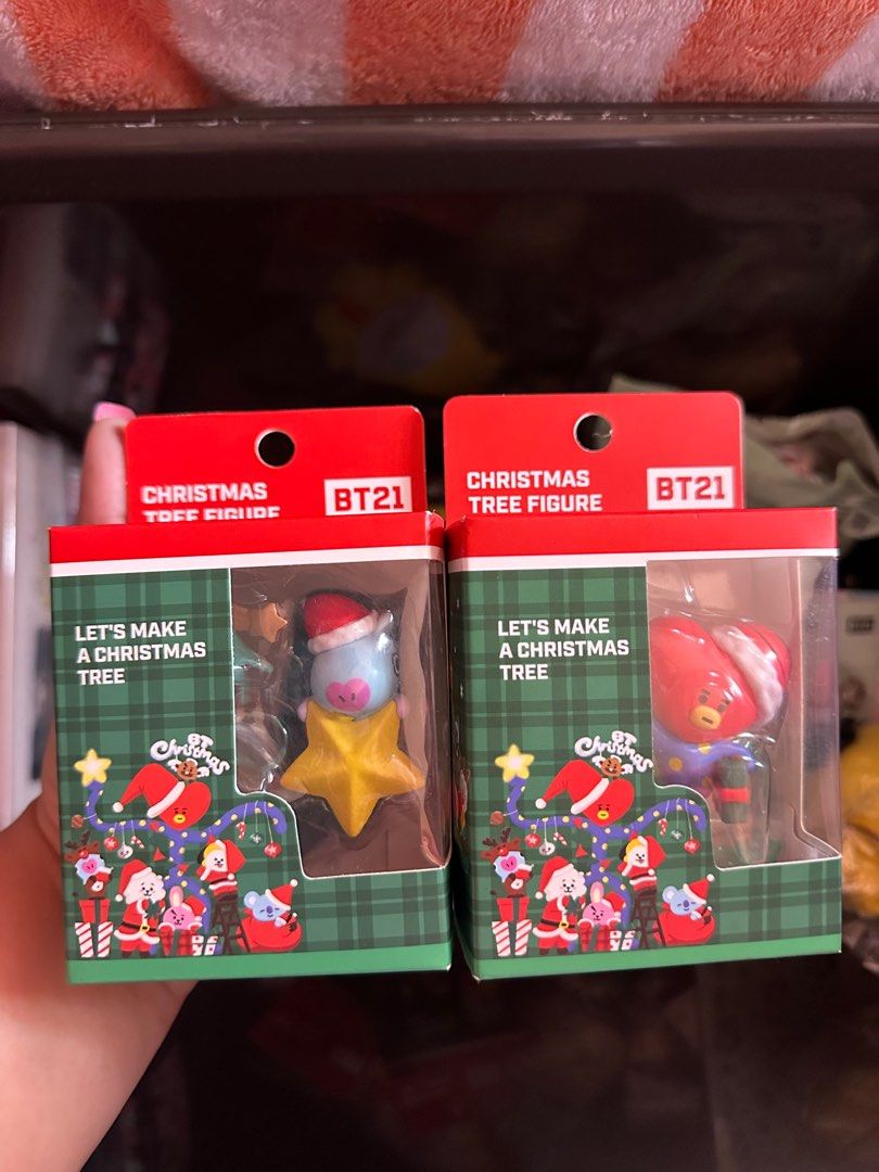 BT21 CHRISTMAS TREE FIGURE SET, Hobbies & Toys, Memorabilia ...
