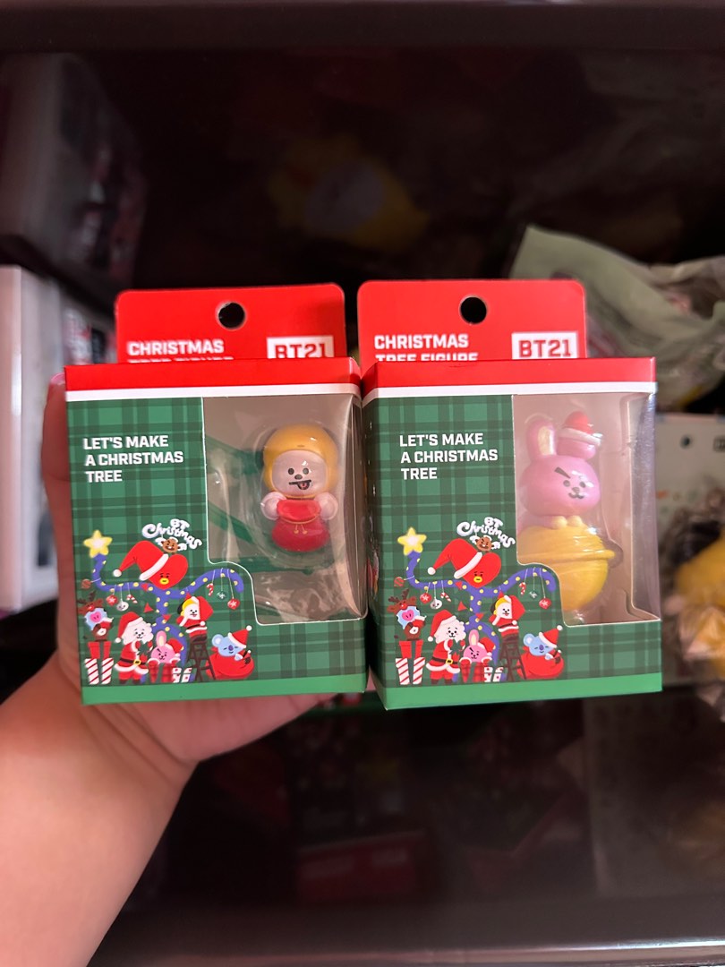 BT21 CHRISTMAS TREE FIGURE SET, Hobbies & Toys, Memorabilia ...