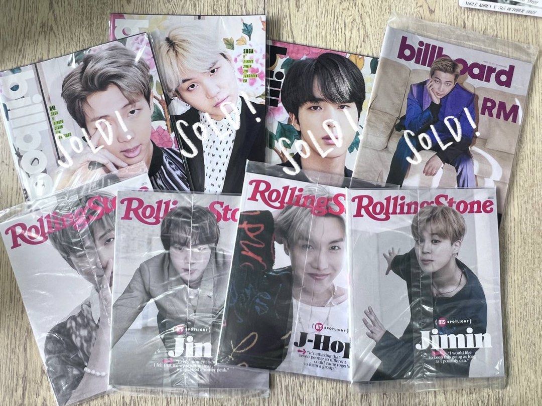 BTS Rolling Stone Special Individual Cover Magazines, Hobbies & Toys ...