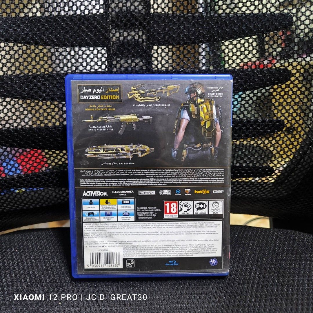 Call of Duty Advanced Warfare Day Zero Edition PS4 Game, Video Gaming ...