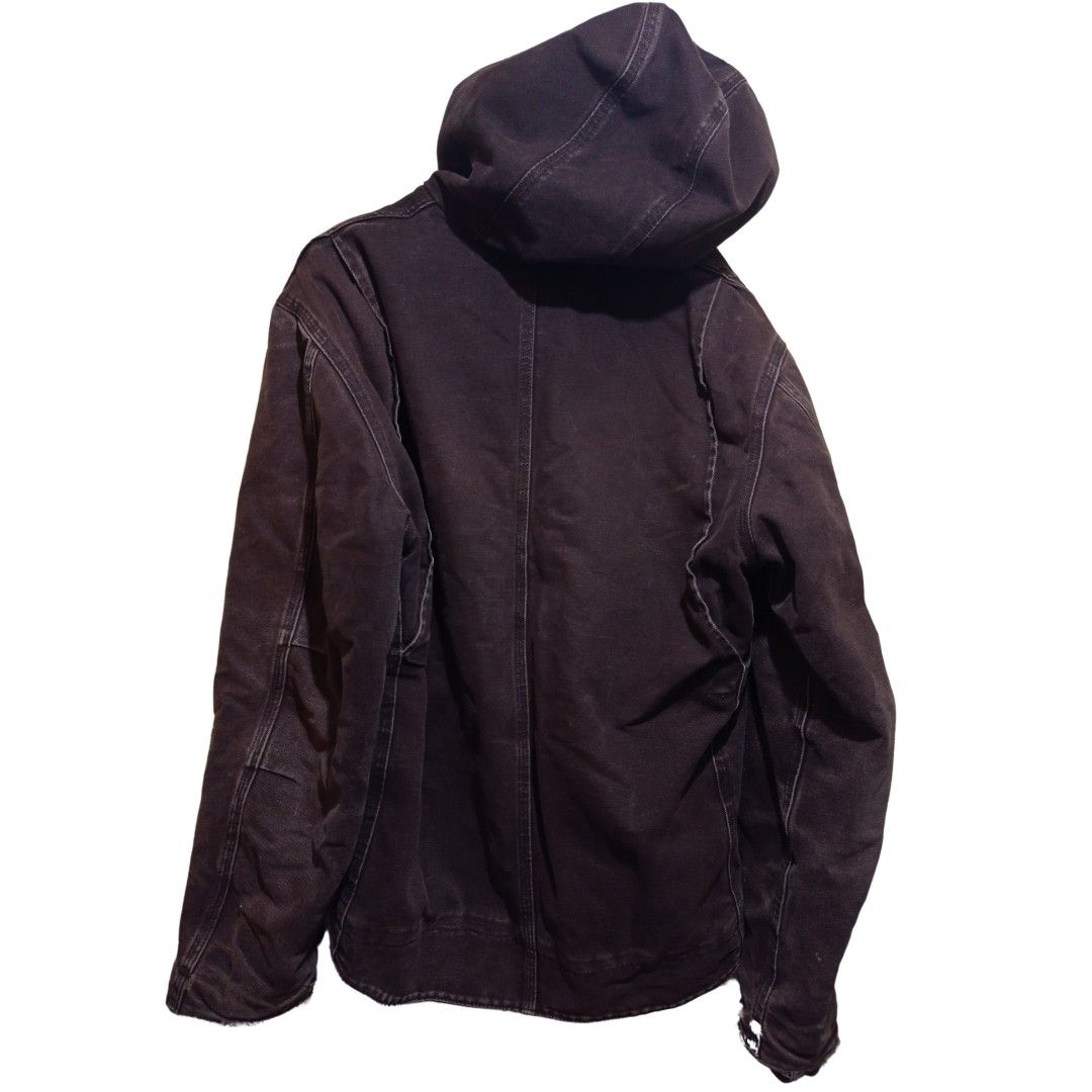 CARHARTT SIERRA SANDSTONE DETROIT JACKET SHERPA-LINED J141 DKB, Men's Fashion, Coats, Jackets ...