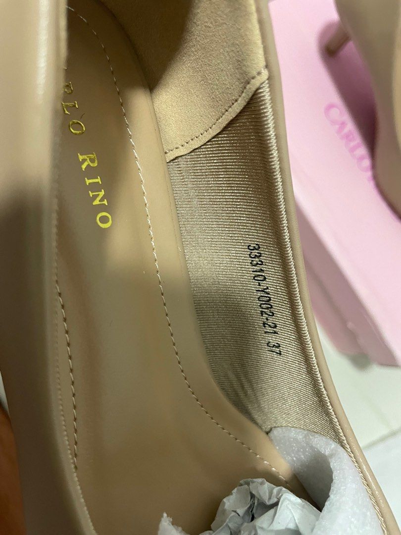 Carlo Rino Heels Beige Pump Shoes, Women's Fashion, Footwear, Heels on ...