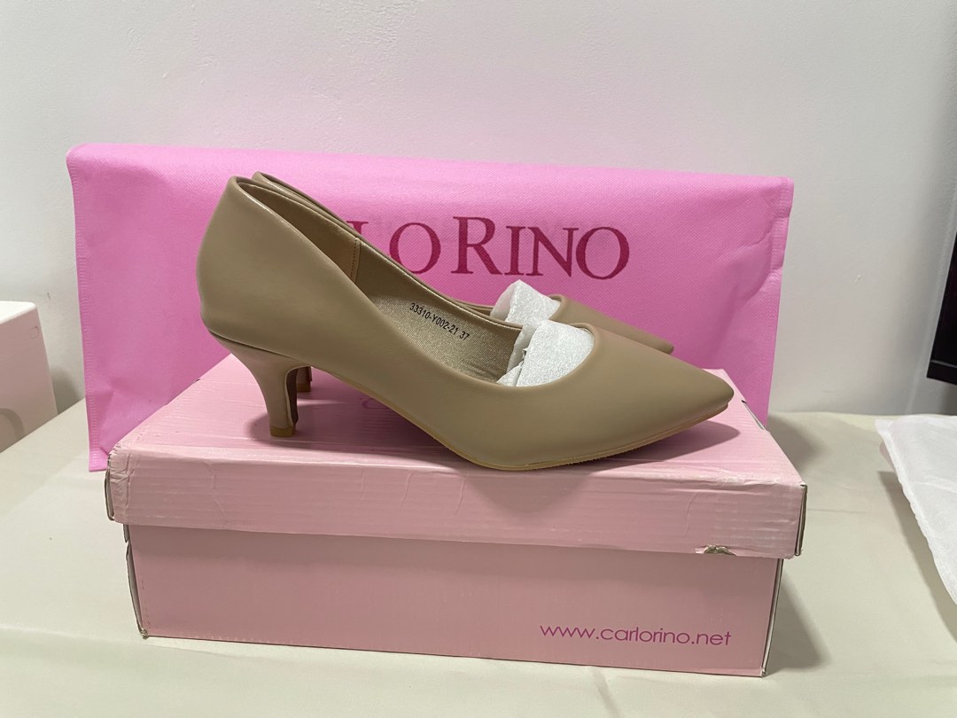 Carlo Rino Heels Beige Pump Shoes, Women's Fashion, Footwear, Heels on ...