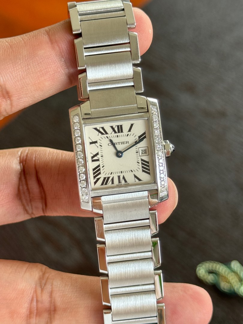 Cartier Tank Francaise Medium, Luxury, Watches on Carousell