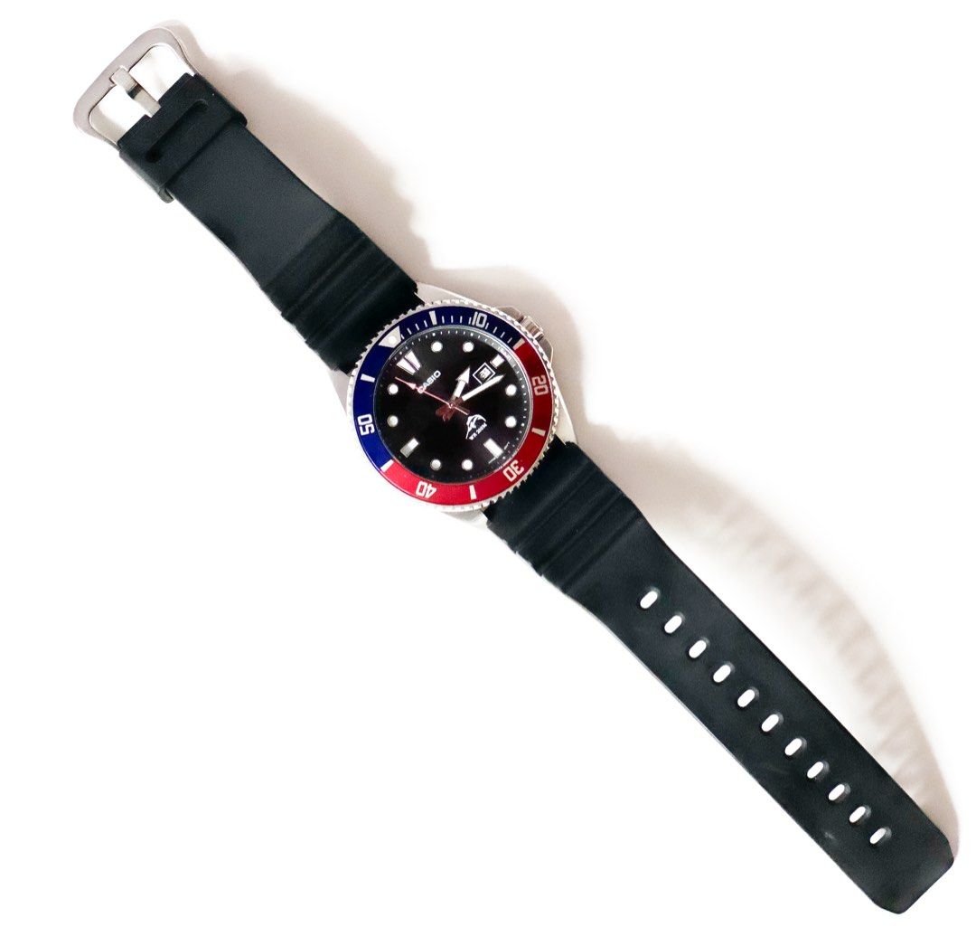 Casio Duro Marlin Pepsi Quartz Divers Watch, Men's Fashion, Watches ...
