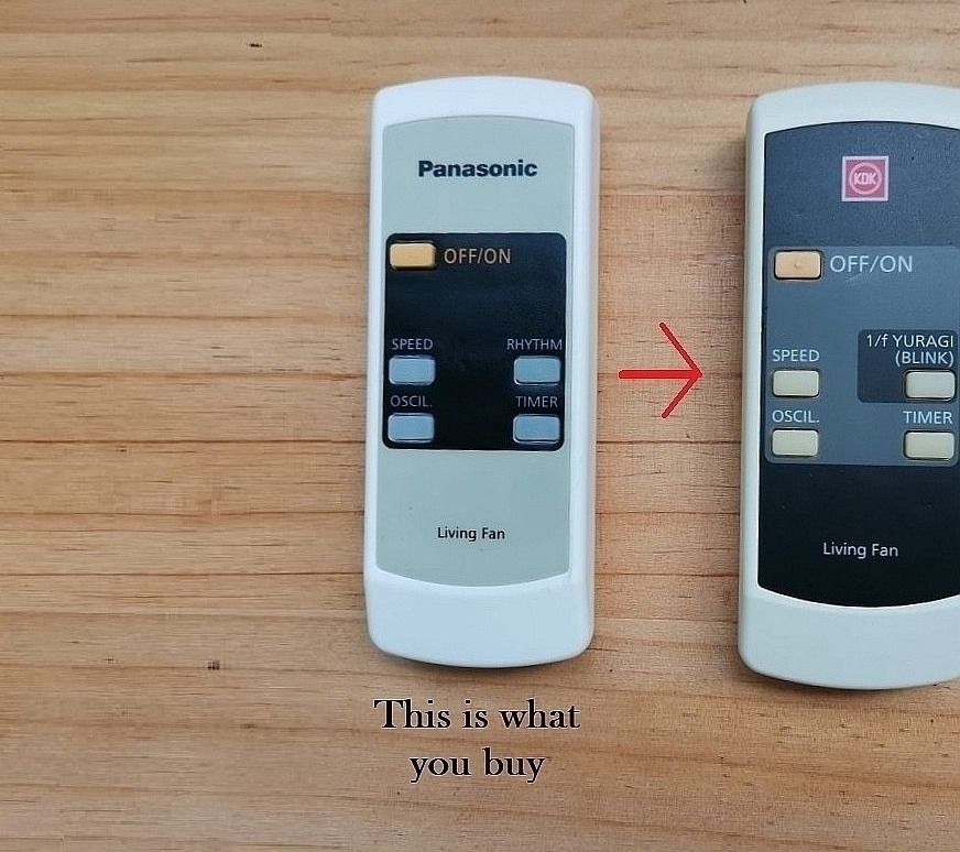 Compatable Remote Control for KDK Wall fan Table fan & Stand fan ...