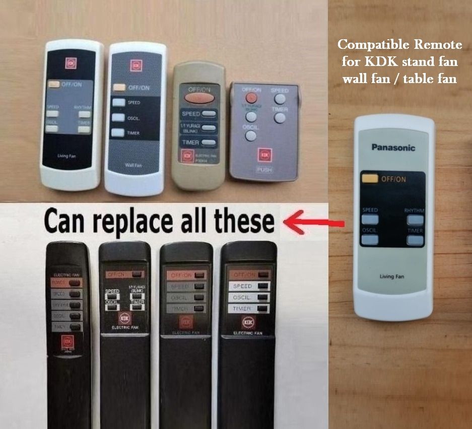 Compatable Remote Control for KDK Wall fan Table fan & Stand fan ...