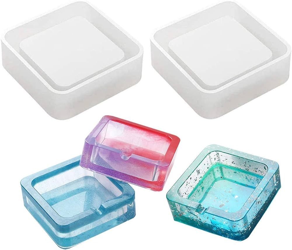 Crystal Epoxy Resin Mold Square Ashtray Casting Mold, Hobbies & Toys ...