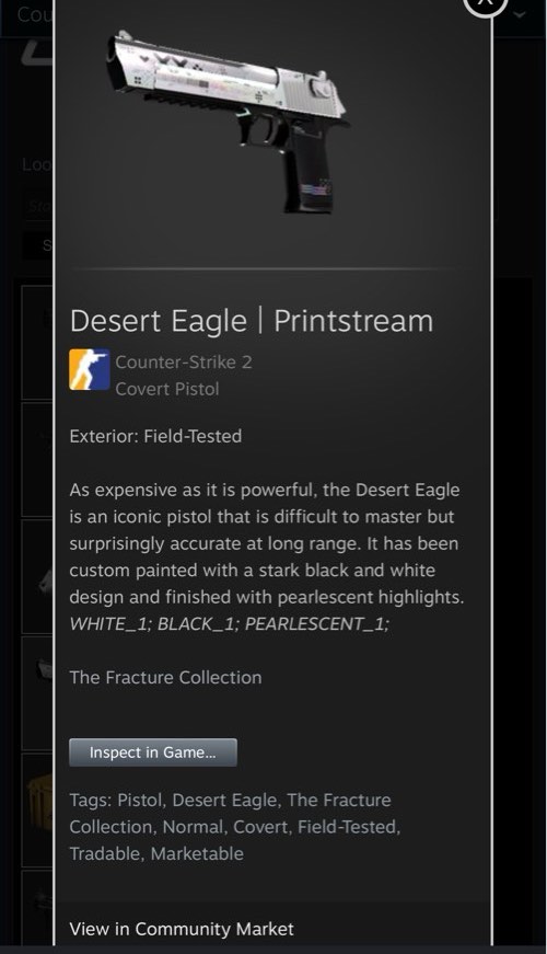 CS2 DESERT EAGLE PRINTSTREAM, Video Gaming, Gaming Accessories, In-Game ...