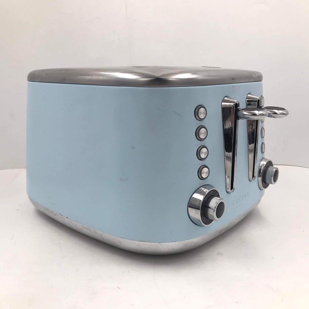 CUCINA Prestigio CT004V Blue Retro 4-Slice Toaster w dent, TV & Home ...