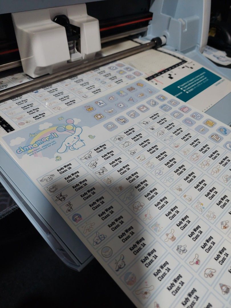 Cute Name Stickers Printing - Cinnamoroll, Hobbies & Toys, Stationery ...